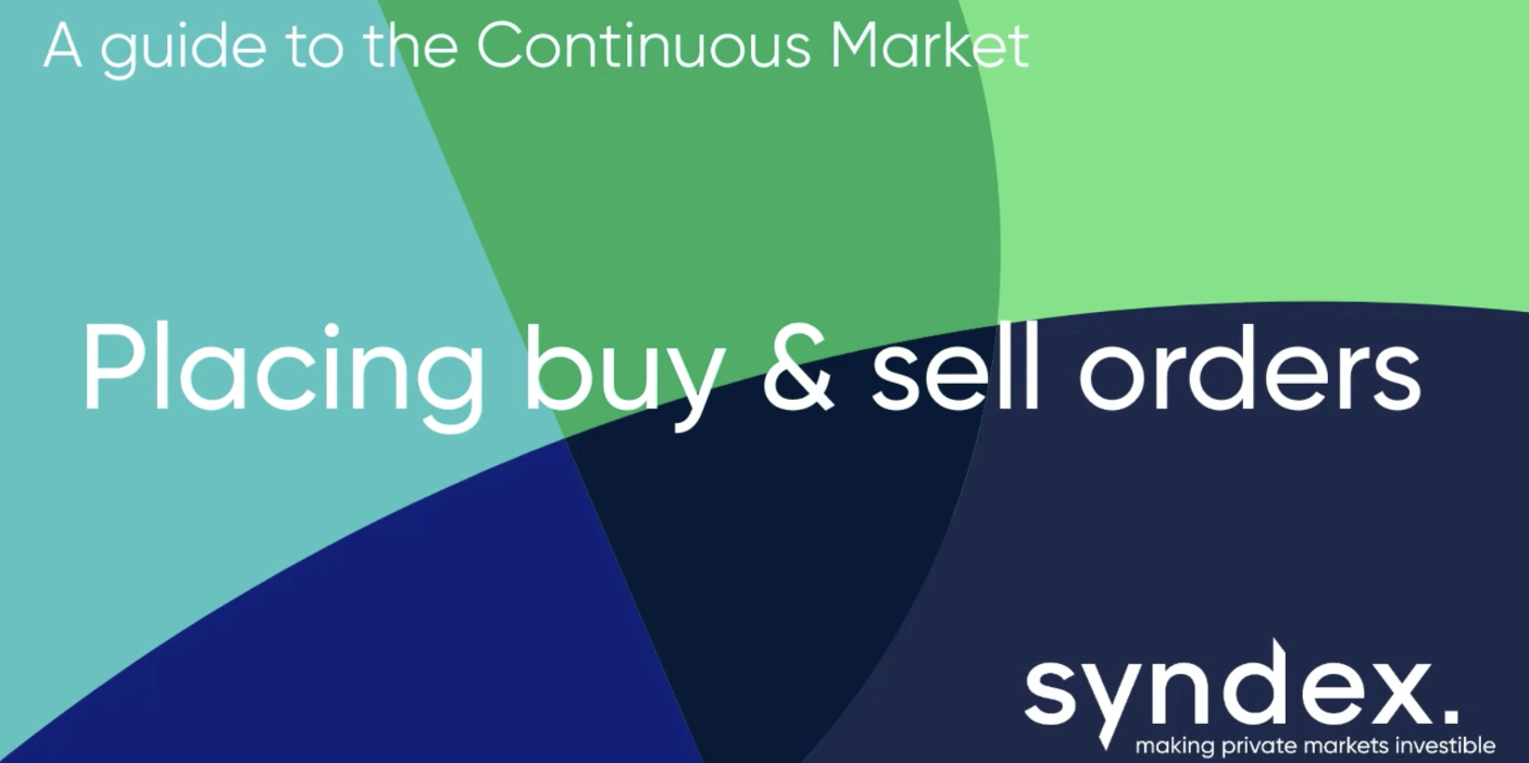 On the Secondary Market - Placing a buy or sell order